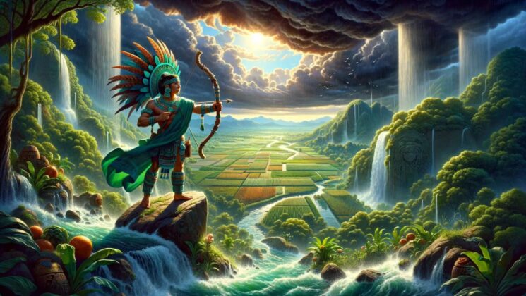 Legends of the Aztec Empire: Quetzalcoatl Eagle and Cactus